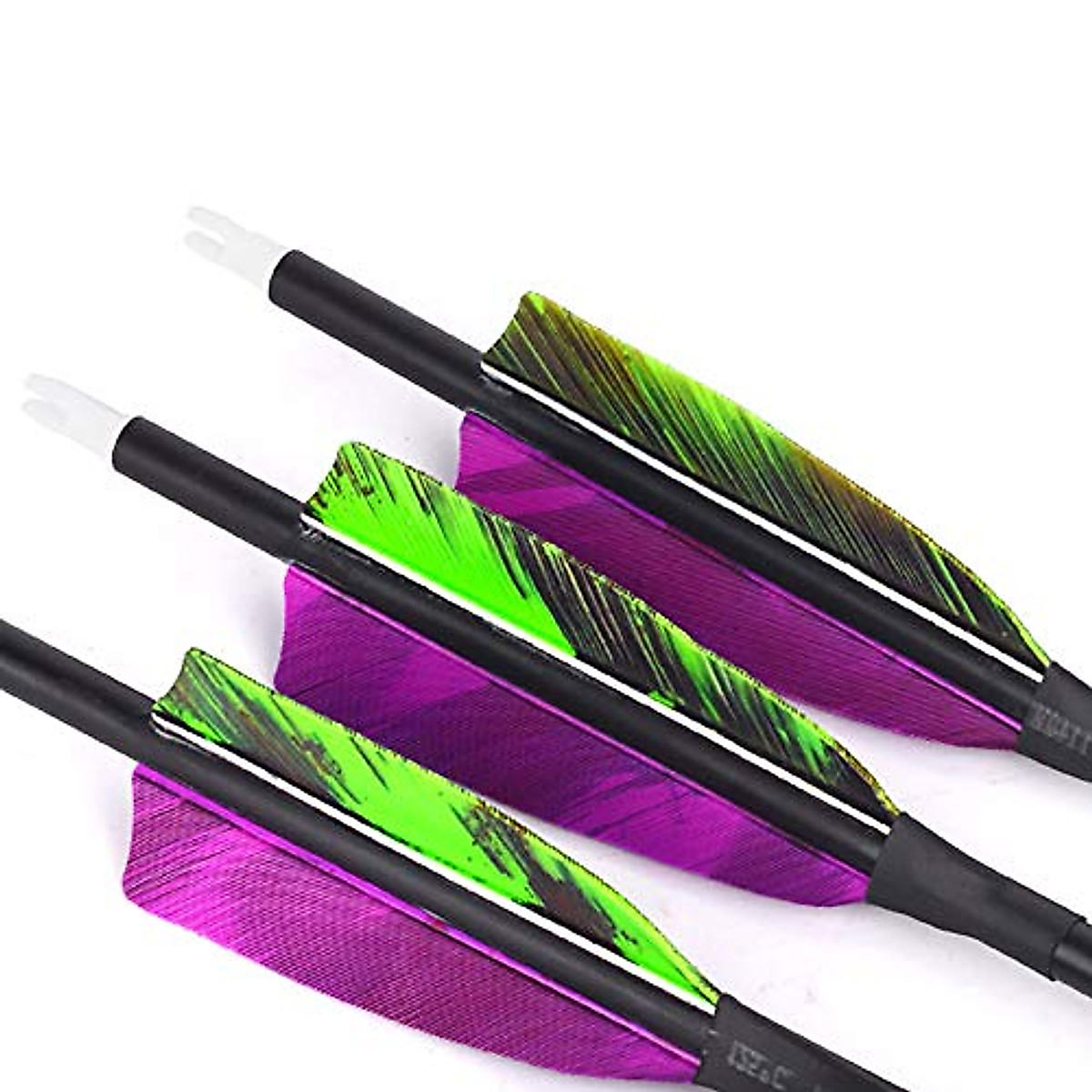 ACCMOS 500 Spine Arrow 25 Inch Arrow Target Practice Arrow Hunting Arrow Carbon Arrows Compound Bow Recurve Bow Adult Youth Archery Indoor Outdoor Shooting Field Tip
