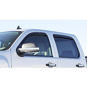 Lund 184536 Ventvisor Elite Side Window Defectors, 4-Piece Set for 2014-2018 Silverado & Sierra 1500; 2015-2018 Silverado & Sierra 2500 HD, 3500 HD | Fits Crew Cab