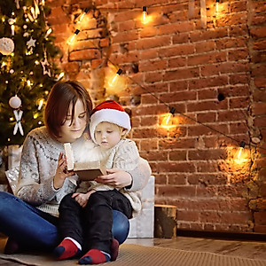 WENFENG Outdoor String Lights, 50FT 2200K LED Patio Lights with ST38 Waterproof Bulbs, Retro Connectable String Lights for Patio Backyard Balcony