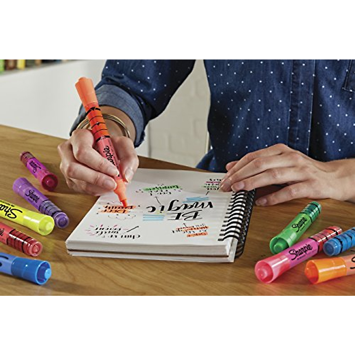 Sharpie Ink Indicator Tank Highlighters, Chisel Tip, Assorted Fluorescent, 4 Count (2021244)