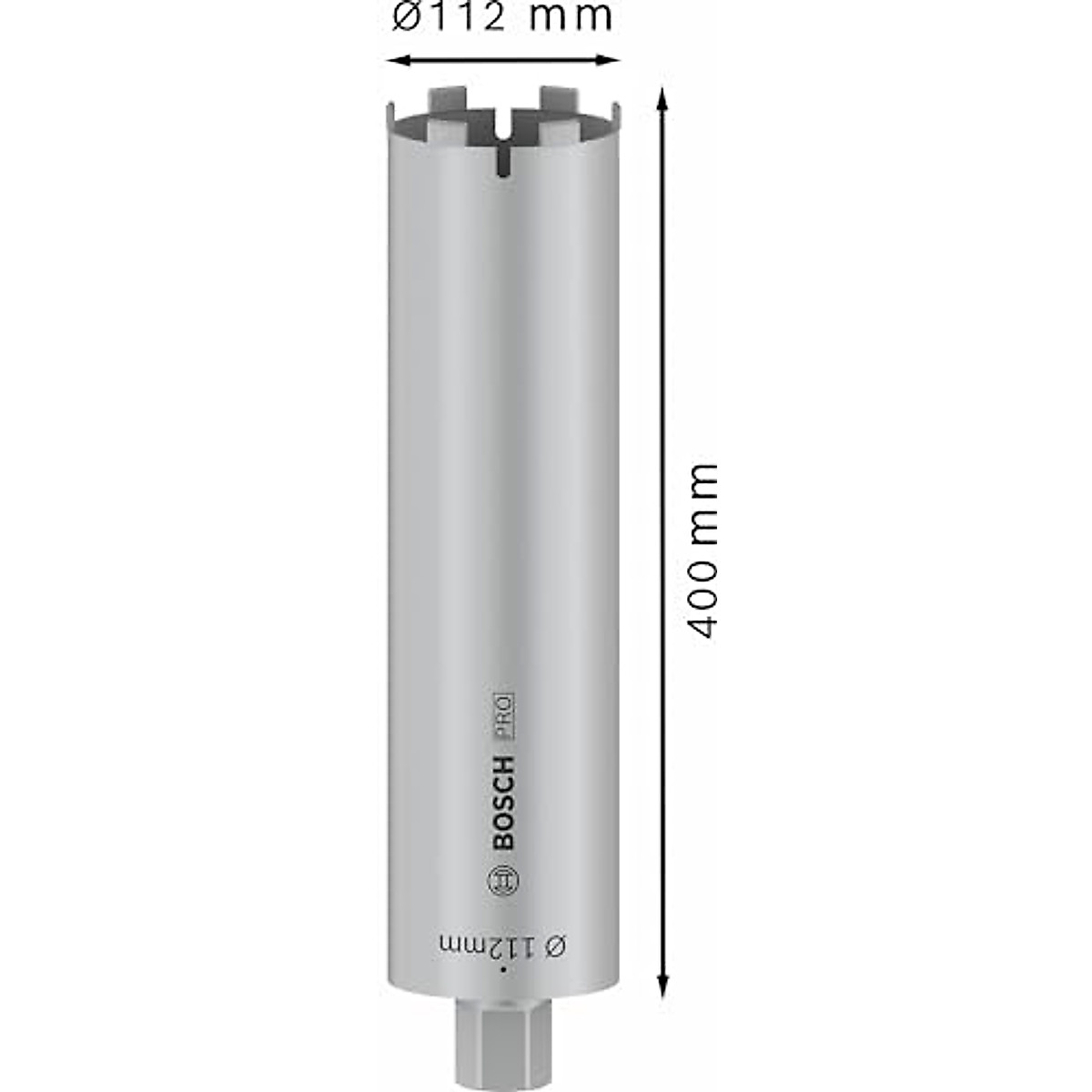 Bosch 2608601409 Diamond Dry Core Drill, 0 V, Silver, 112 x 400 mm