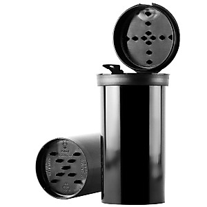 Rip N' Shred Pop Top Storage Container w/Built-In Grinder (Black, 225)