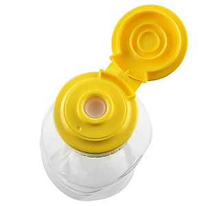 JCBIZ 6pcs Clear Squeeze Honey Bottle Honey Container Dispenser 154x78mm Portable Food Packaging PET Sealed Can for Liquid Products