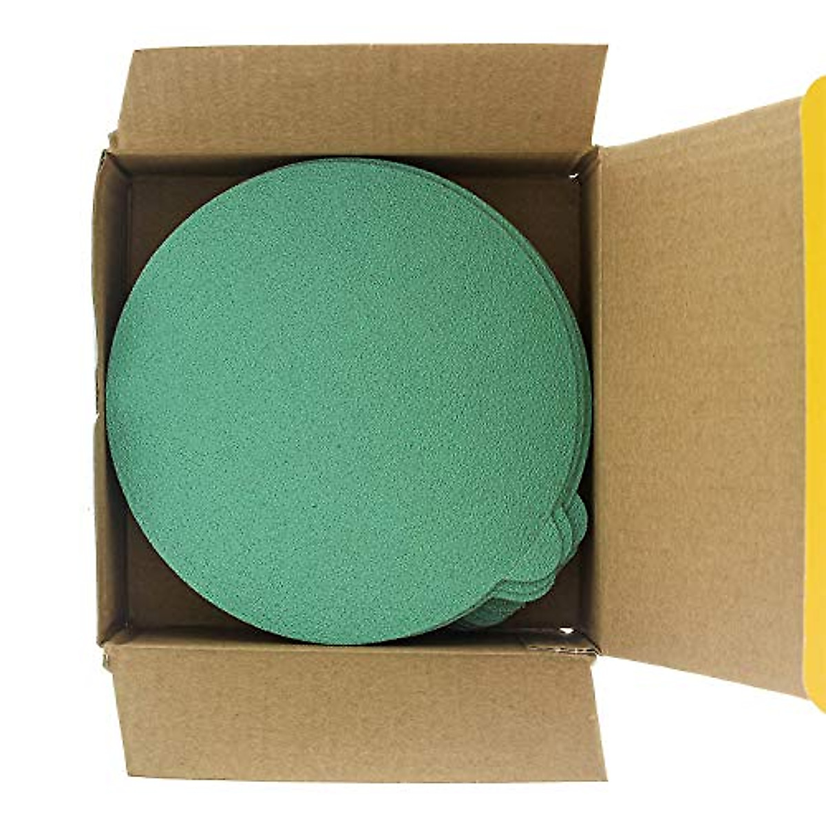 Dura-Gold Premium 5" Green Film PSA Sanding Discs - 80 Grit (Box of 50) - Film Back Self Adhesive Stickyback Sandpaper Discs for DA Sanders, Fast Cut Abrasive - Sand Automotive Paint Woodworking Wood