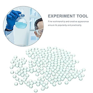 1 Pack Experimental Glass Beads Soda Lime Glass Beads Soda Glass Beads High Precision Glass Bead Round Clear Glass Ball Round Glass Beads High Precision Experimental Supply Mix Set