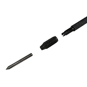 Taytools 466101 Heavy Duty Tungsten Carbide Scriber Etching Pen Made From Hardened Tool Steel with Magnetic Pickup with Pocket Clip Knurled Body for Metal Glass Ceramic