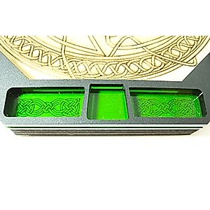 C4Labs Dice Tray~10" Octagon-Wood with Laser Etched Celtic Design ~ Emerald