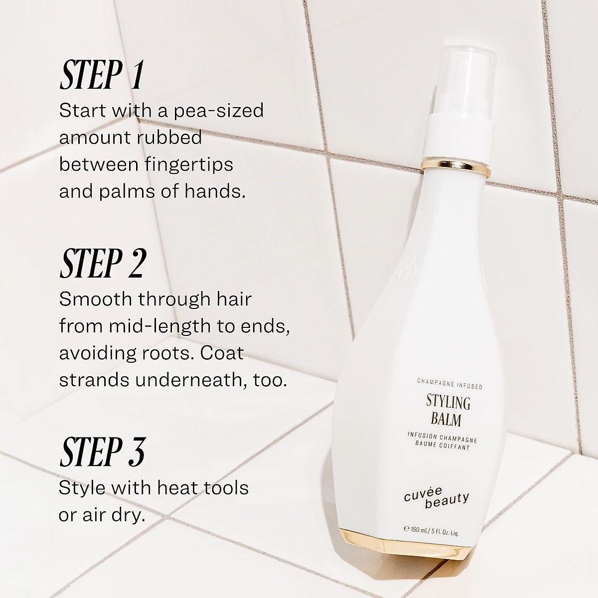 CUVÉE BEAUTY Styling Balm - 5 fl oz - Smooths Frizz, Creates Effortless Volume, Adds Shine & Protects from Styling Damage