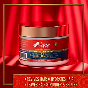 The Mane Choice A-MAZ-ZON HAIR DAY - BEAUTIFUL BEAMING MASK - Reviving Deep Conditioning Hair Mask for Dry, Thirsty Hair - Coats Hair in Biotin and Vitamins C,D,E (12 OZ)
