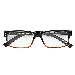 Foster Grant Thomson Reading Glasses, Brown/Transparent, 59 mm