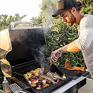 DELSbbq Cast Iron Grill Grates and Stainless Steel Grill Part Kit for Charbroil Performance 4 Burner Grills 463376017 463347017 463347418 463342119, Cooking Grids for G470-0002-W2 G470-0003-W1