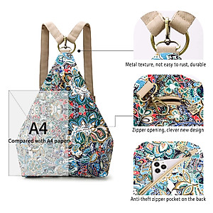 Black Butterfly Premium Backpack for Women, Bohemia Style Fashion Casual Daypack Backpack, Small Backpack Purse (02-blue)