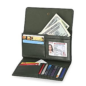 Timberland Women's Leather RFID Flap Wallet Clutch Organizer