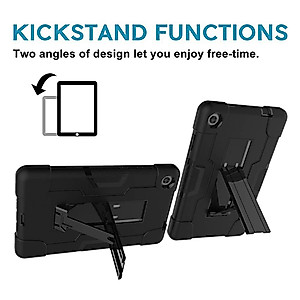 for Lenovo Tab M8 8 Inch Gen 3 2022 Case,Heavy Duty Hybrid Shockproof Full-Body Defender Rugged Protective Case with Stand for Lenovo Tab M8/M8 Smart/M8 HD LTE 8 Inch Tablet(Black/Black)