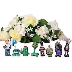 JHESAO 16PCS Plants PVZ Toys Set Figurines Zombies Series PVZ Plush PVC Toys New, Great Gifts for Kids and Fans, Birthday and Party