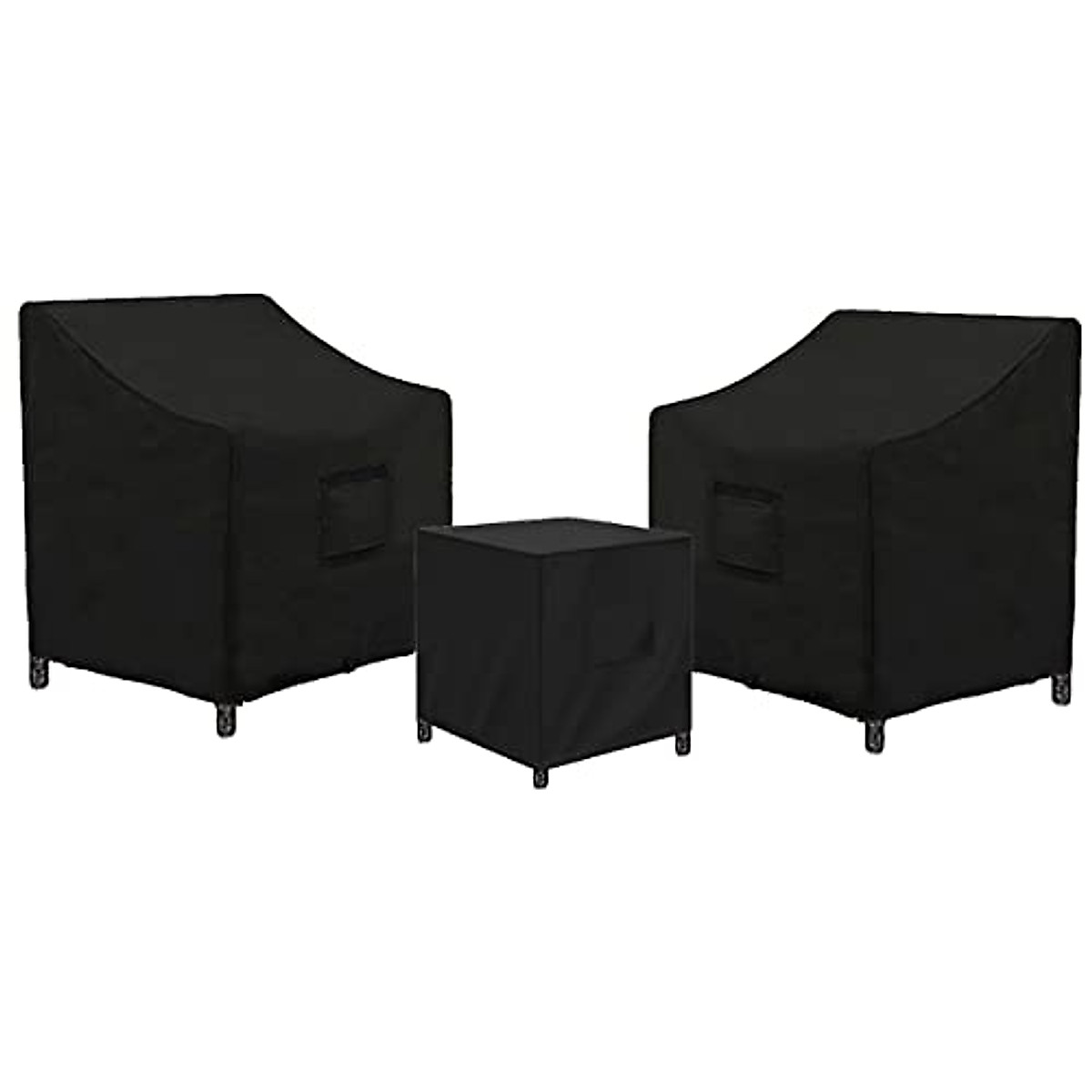 SIRUITON 3 Piece Outdoor Veranda Patio Garden Furniture Cover Set with 600D Durable and Water Resistant Fabric,Fit for Outdoor Wicker Patio Furniture Sets/Rattan Chair Conversation Sets