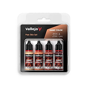 Vallejo - Pale Skin Color Set | Contains 4 bottles x 18 ml (0.60 fl.oz.)