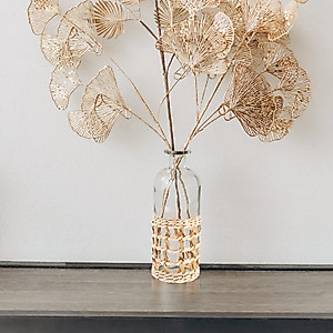 GANAZONO Rattan Vase Woven Vase Sleeve: 2pcs Wicker Cup Holder Rattan Tumbler Sleeves Handwoven Vase Sleeve Pencil Holder Table Centerpiece Decor for Home Garden Cup Sleeve