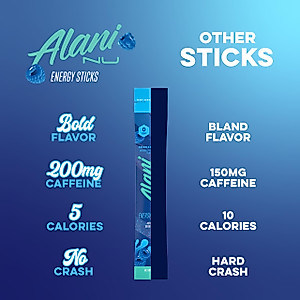 Alani Nu BREEZEBERRY Energy Sticks | Energy Drink Powder | 200mg Caffeine | Pre Workout Performance with Antioxidants | On-The-Go Drink Mix | Biotin, B Vitamins | Zero Sugar | 5 Calories | 10 Pack