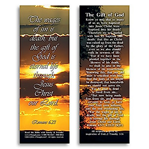 eThought BB-FBV-100 Bible Verse Cards - Pack of 100 Religious Bookmarks - Scripture Memorization Cards, Bible Verse Markers, Encourage and Share The Gospel, Full Color