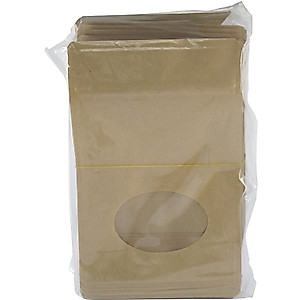 50 Natural Kraft Stand-up Zip Pouch with Window (Small (5 1/8"W x 8 1/8"H))