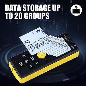 B BOSI TOOLS Laser Measurement Tool, High Accuracy 328FT Digital Laser Measure Distance Meter, Unit Switching with Backlit LCD and Bubble Level Hand Strap Battery for Area Volume Measurement M/in/Ft