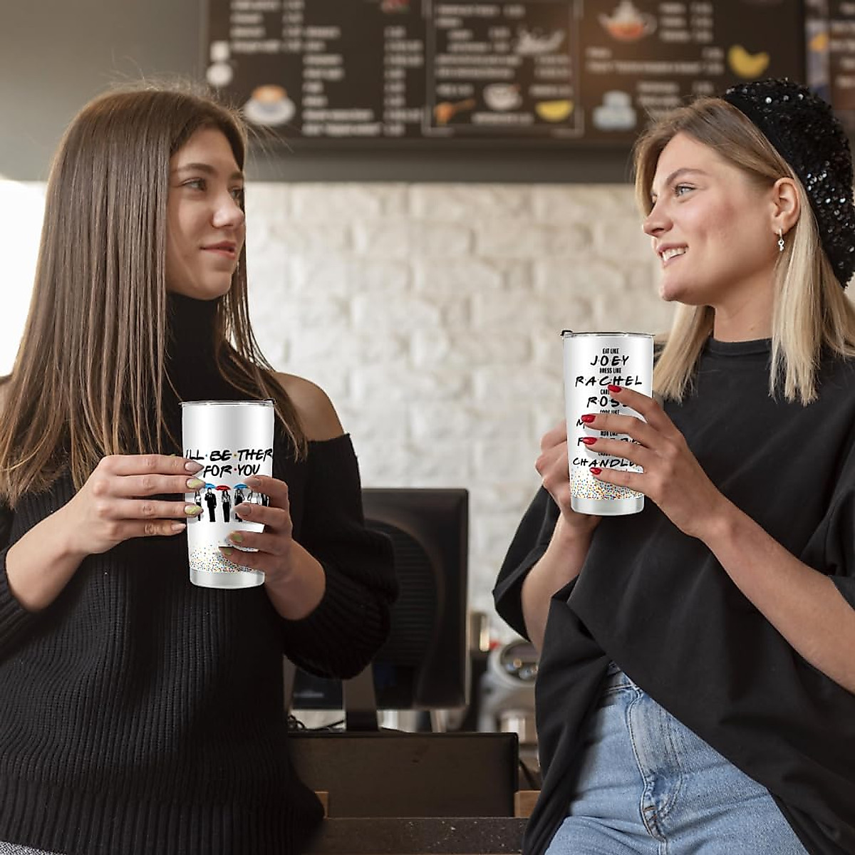 LONGXIN Stainless Steel Tumblers - 20oz Friends Gifts for Women, Perfect for Birthdays, Anniversaries, and Christmas