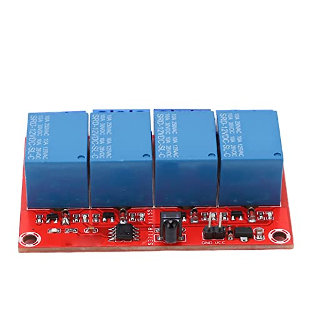 4 Channel Relay Module Receiver Set, Service Life 4 Channel Relay Module Kit Labor Saving PCB ABS with Internal Battery for Circuit (12V)