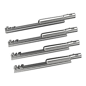 LS'BABQ Grill Burners Replacement Parts for Bull Grill, Cal Flame Aussie Blaze Bakers Chefs Jenn AIR Thermos Turbo CharBroil, 4 Pack Heavy Duty Cast Stainless Steel Bull Grill Burner