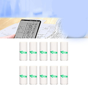 10Pcs Mini Printer Paper, 57 x 25 mm Self Adhesive Thermal Paper Printable Sticker Paper for Pocket Thermal Printer