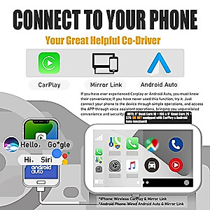 Android Radio CarPlay&Android Auto Autoradio Car Navigation Stereo Multimedia Player GPS Touchscreen RDS DSP WiFi Headunit Replacement for Toyota Rav4 Corolla Hilux Land Cruiser,if Applicable