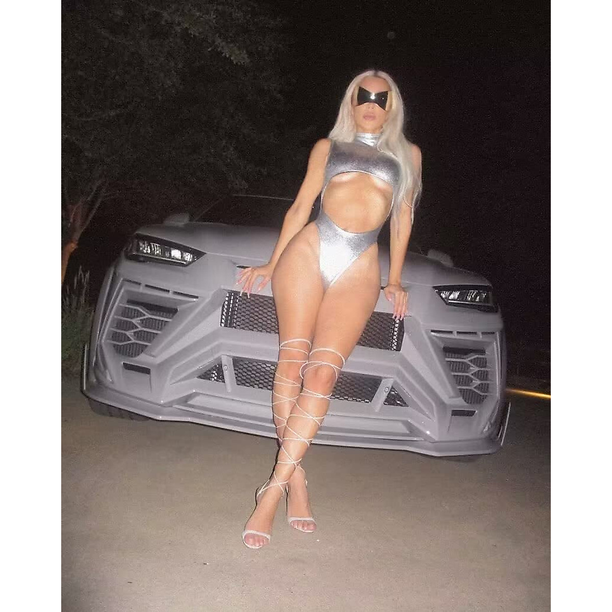 FEISEDY Oversized Shield Futuristic Sunglasses for Women Men Alien Fashion Y2K Wrap Around Visor Sun Glasses Shades B9101