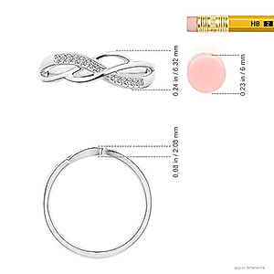 Angara Natural Diamond Multi-Row Ring Band in Silver (1.1mm Diamond, Ring Size-7) - April Birthstone