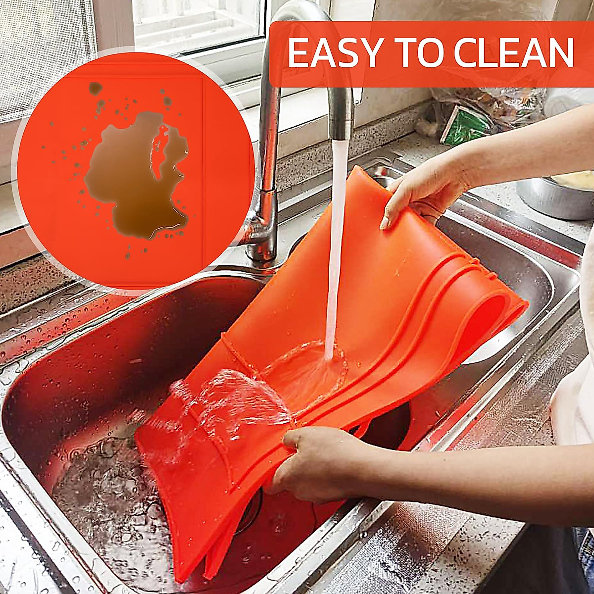 Cuttable Silicone Griddle Mat Customizable 4 Size with Silicone Grease Cup Liners for Blackstone 36" 28" 22" and 17'' Griddle Top Protective Cover, Keep Flat Top Clean Critter Free Rust-Free