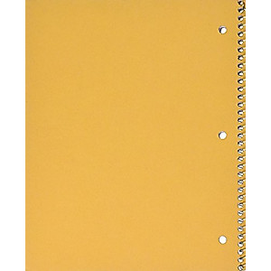 School Smart Spiral Perforated 2 Subject College Ruled Notebook, 11 x 8-1/2 Inches - 085315