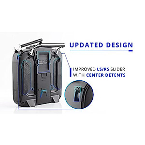 RadioMaster TX16S Mark II MAX Edition 2.4GHz 16 Channel EdgeTX OpenTX Radio Transmitter Leather Grips CNC Finished Components Mode 2 (Carbon Black, ELRS w/ AG01)