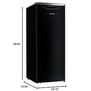 Danby DAR110A3MDB 11 Cu. Ft. Apartment Basement Sized Contemporary Classic Refrigerator with 3 Adjustable Glass Shelves and Bottle Storage, Black