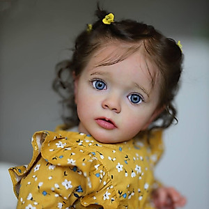 ROSHUAN Lifelike Reborn Baby Dolls Girl 24 inch Reborn Doll Vinyl Reborn Toddler Dolls Realistic Baby Dolls Girl Real Life Toddlers Reborn Baby Doll Cloth Body Kids Birthday Xmas Gift