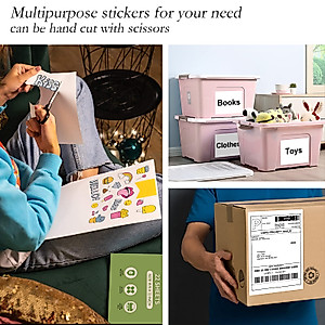 NefLaca 100 Full Sheets Sticker Paper for Laser & Ink Jet Printers, 8.5" x 11" Full Sheet Address Shipping Label, 100 Sheets 100 Labels