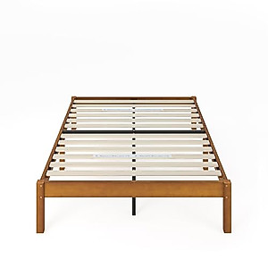 Zinus Ellie 14 Inch Bamboo Platform Bed Frame, Wood Slat Support, No Box Spring Needed, Easy Assembly, Queen