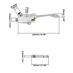 QWORK Foot Pedal Valve for Faucet, Floor Mounted Singe Foot Pedal Water Valve Touchless Pedal Valve for Basin Water Tap, Bathroom Basin Faucet, Screws Included, 1 Pack