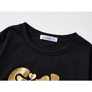 Black Girl Power Crop Top for Little & Big Girls - Cool Summer T-Shirt Clothes Tween Size 7/8