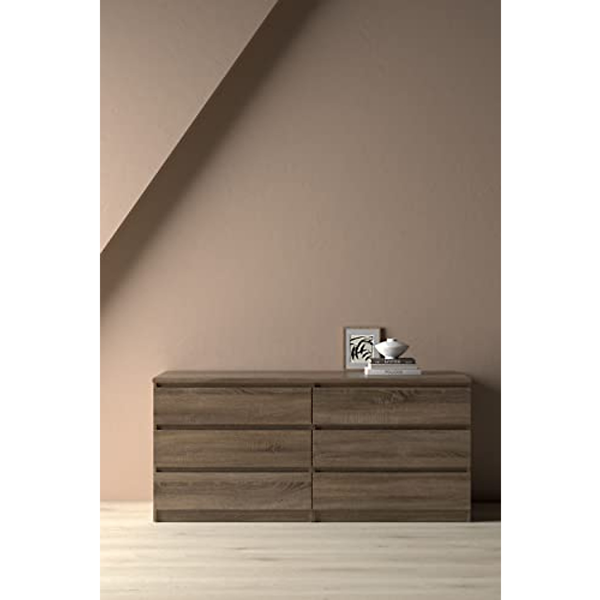 Tvilum Scottsdale 6 Drawer Double Dresser, Truffle