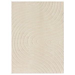 LUXE WEAVERS Modern Geometric Wave Cream 5x7 Area Rug