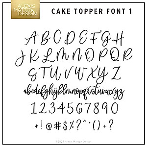 Personalized Birthday Cake Topper/Custom Script Cake Topper for Birthday and Party/Customizable Cake Topper/Gold Silver