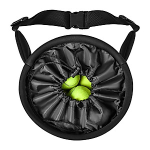 Plai Portable Tennis Ball Hopper Basket - Great for Tennis Training & Fast Feeder for Tennis Balls, Pickleball, Table Tennis or Baseball Balls, Fits Around Any Waist - Holds 50+ Tennis Balls