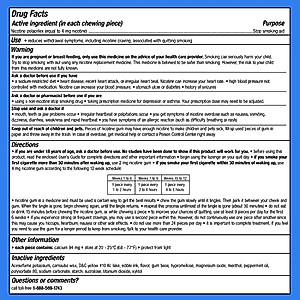 Nicorette 4 Mg Nicotine Gum to Help Quit Smoking with Behavioral Support Program - White Ice Mint Flavored Stop Smoking Aid, 160 Count