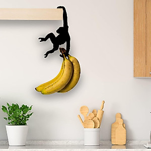 Unique Holder Balance Hook, Monkey Decorative Wall Mounted Hooks Wooden Hanger, Magic Hook for Hanging Plants Jackets Keys or Stylish Purse Hanger (5)