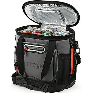 Arctic Zone Titan Deep Freeze 24 Can Insulated Bucket Tote Cooler, Sharkskin Gray
