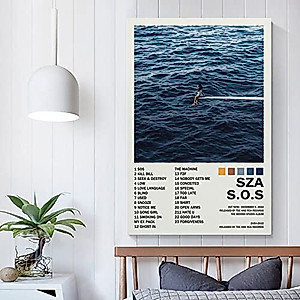 SZA SOS Canvas Poster Bedroom Decoration Landscape Office Valentine's Birthday Gift Unframe-style12x18inch(30x45cm)